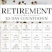 Retirement Countdown Calendar Instant Download Printable PDF - Etsy