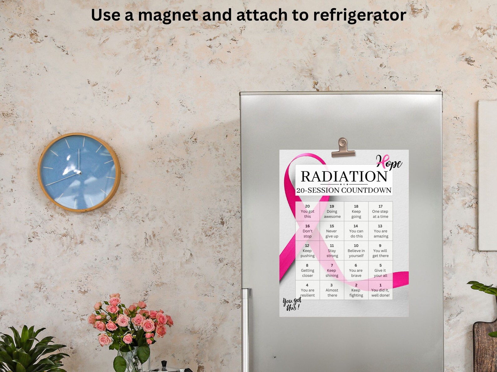 20-session Breast Cancer Radiation Treatment Countdown Calendar ...