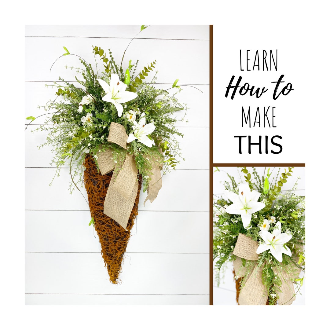 How to Make A Spring Wreath, DIY Floral Wreath , Step by Step Wreath ...