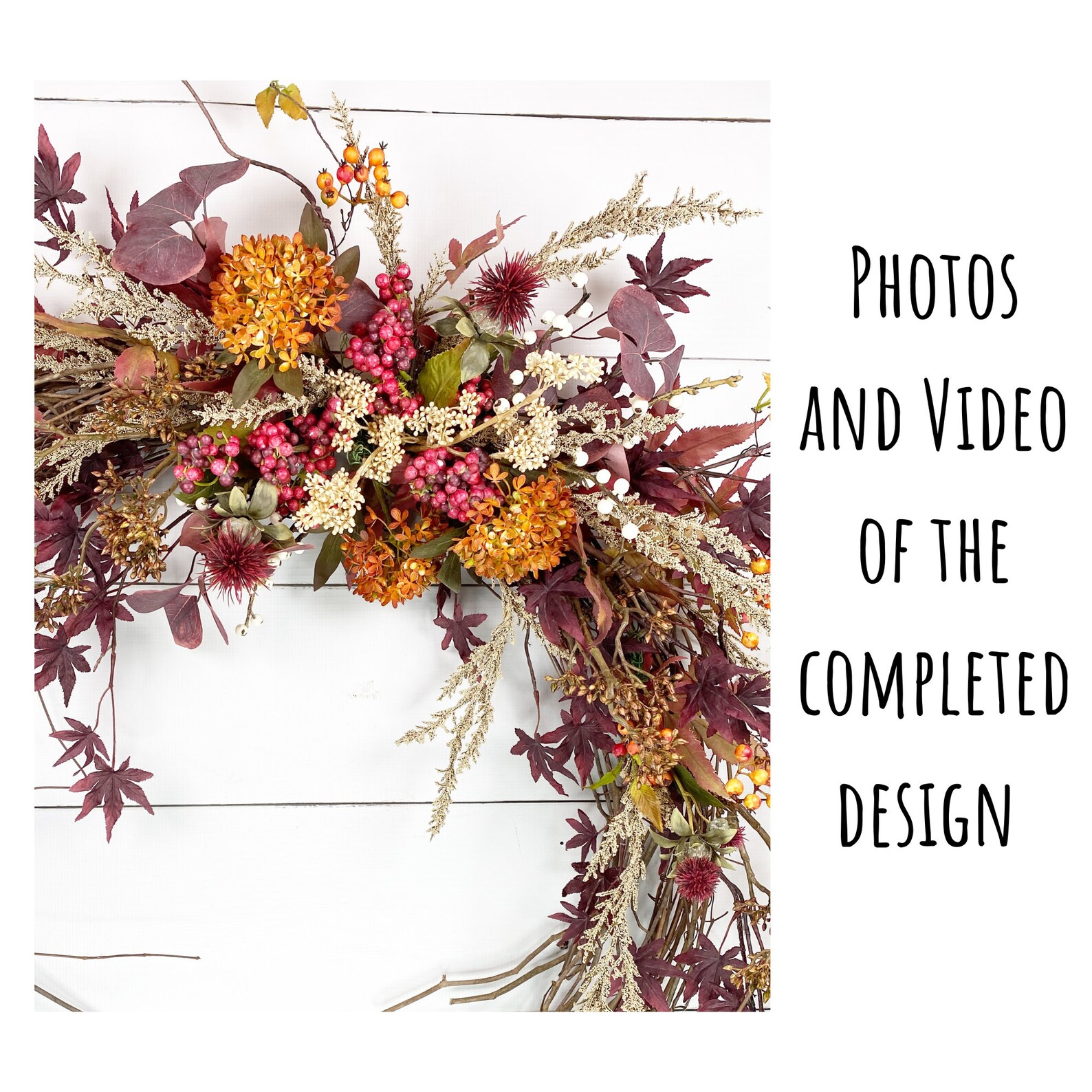 How to Make A Fall Mirror Wreath, Step by Step Tutorial, DIY Autumn ...