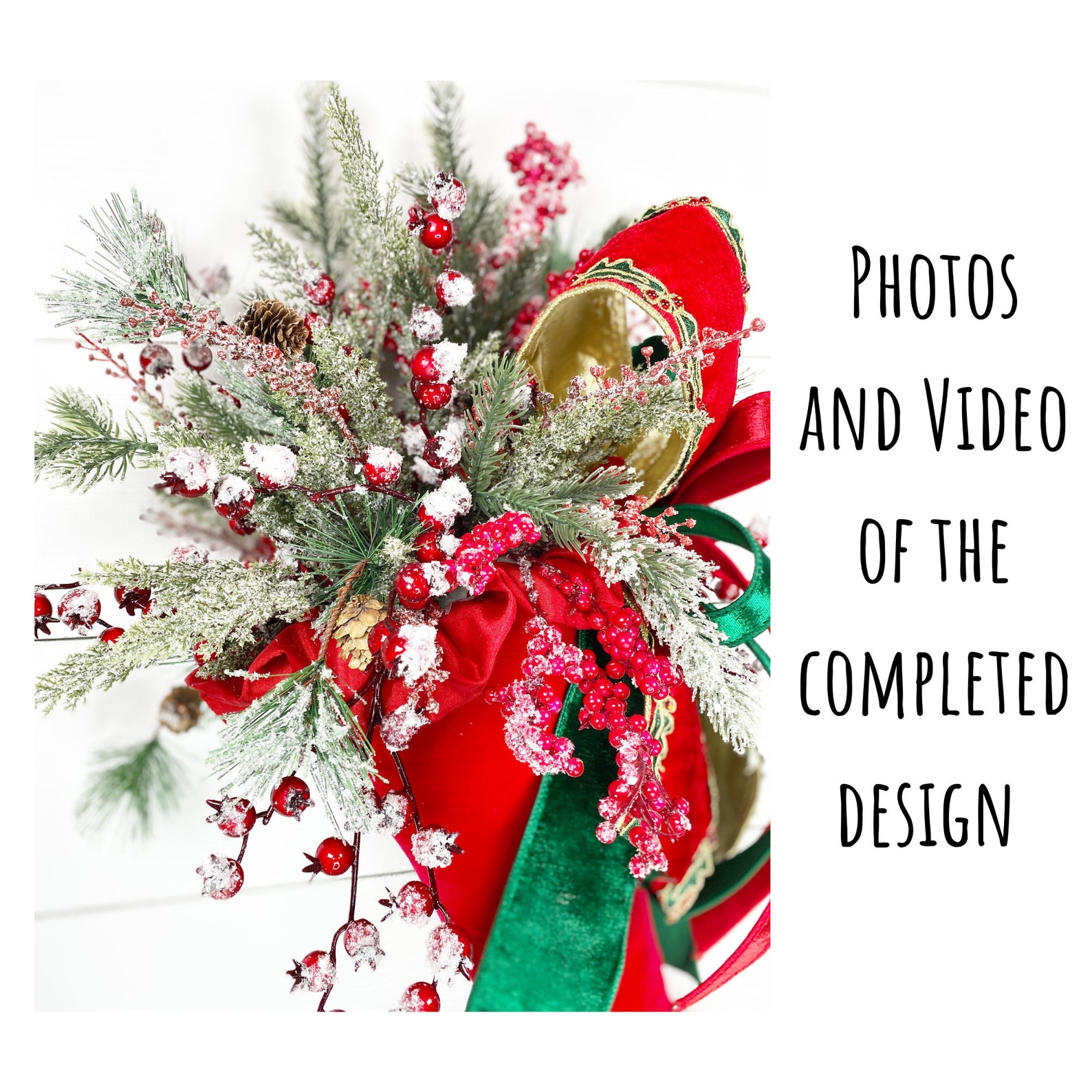 DIY Christmas Stocking Wreath, Christmas Floral Wreath, How to Make A ...