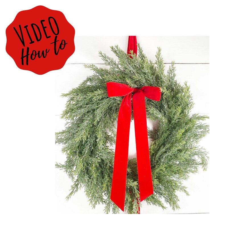 DIY Cedar Wreath, Learn to Make A Wreath, Step by Step Video Wreath Guide, Christmas Wreath ...