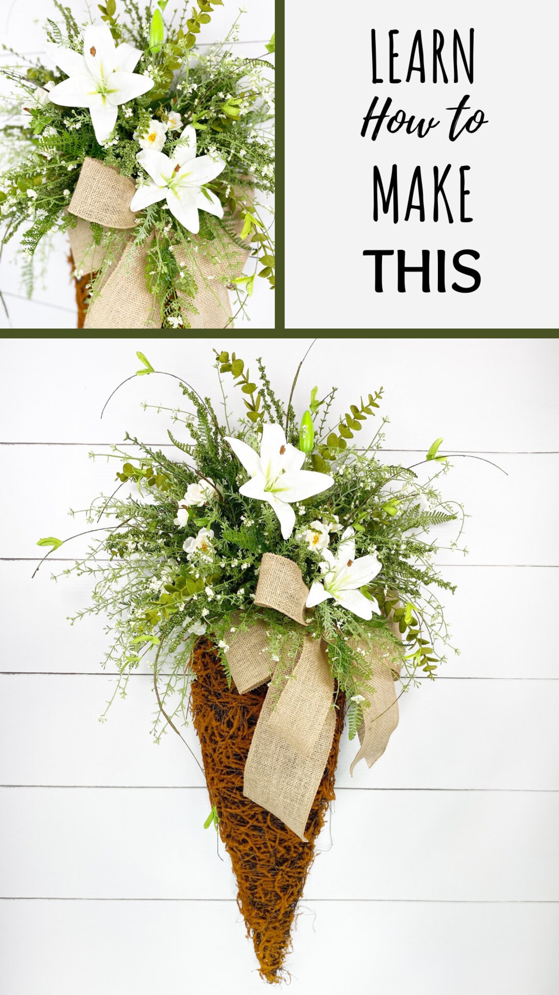 How to Make A Spring Wreath DIY Floral Wreath Step by Step - Etsy