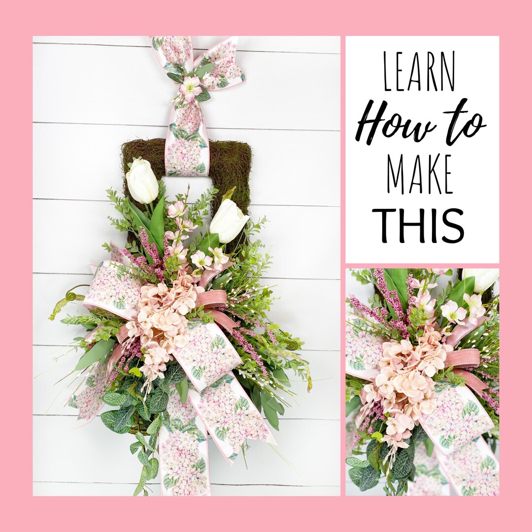 How to Make Floral Wreaths, DIY Hydrangea Spring Wreath, Learn to Make ...