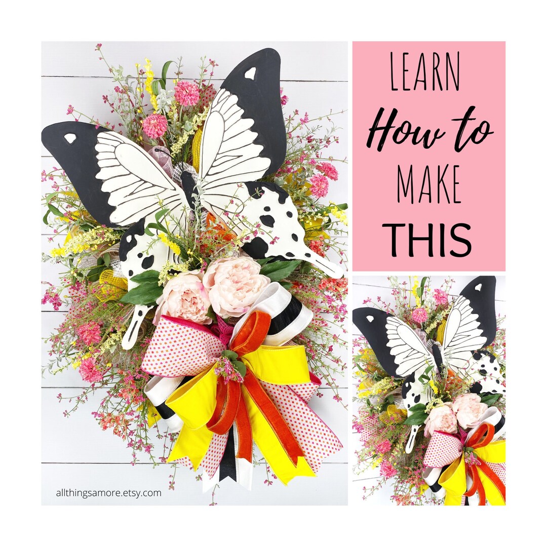 Spring Butterfly Wreath Tutorial, DIY Wreath Video, Tutorial for ...