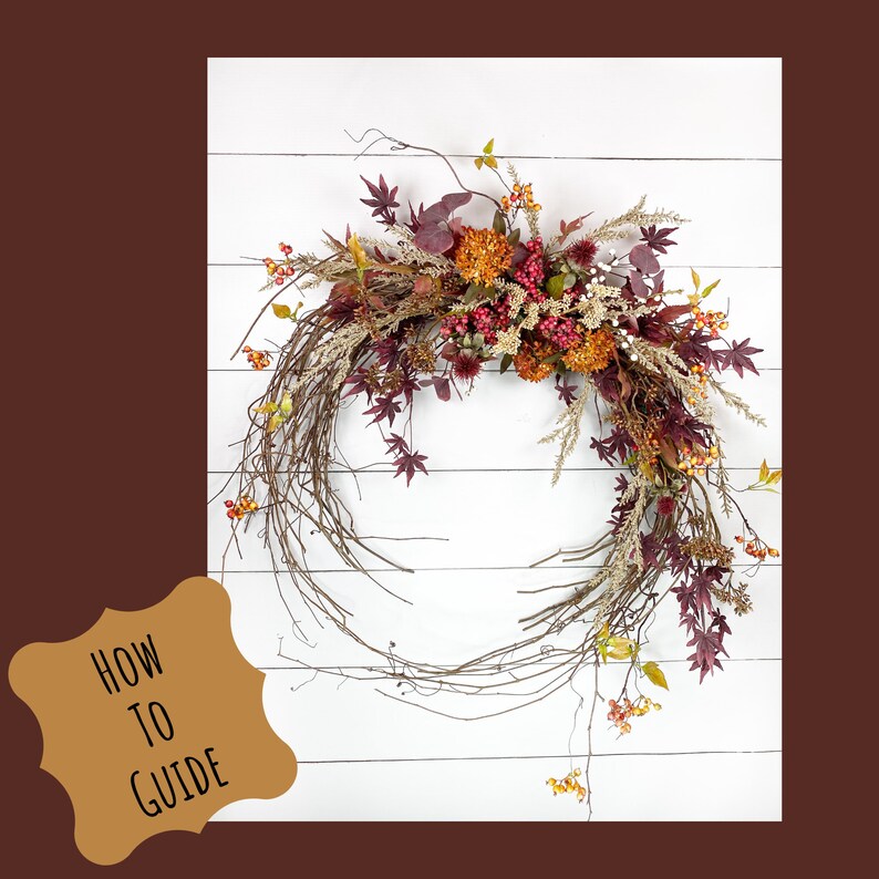 How to Make A Fall Mirror Wreath, Step by Step Tutorial, DIY Autumn ...