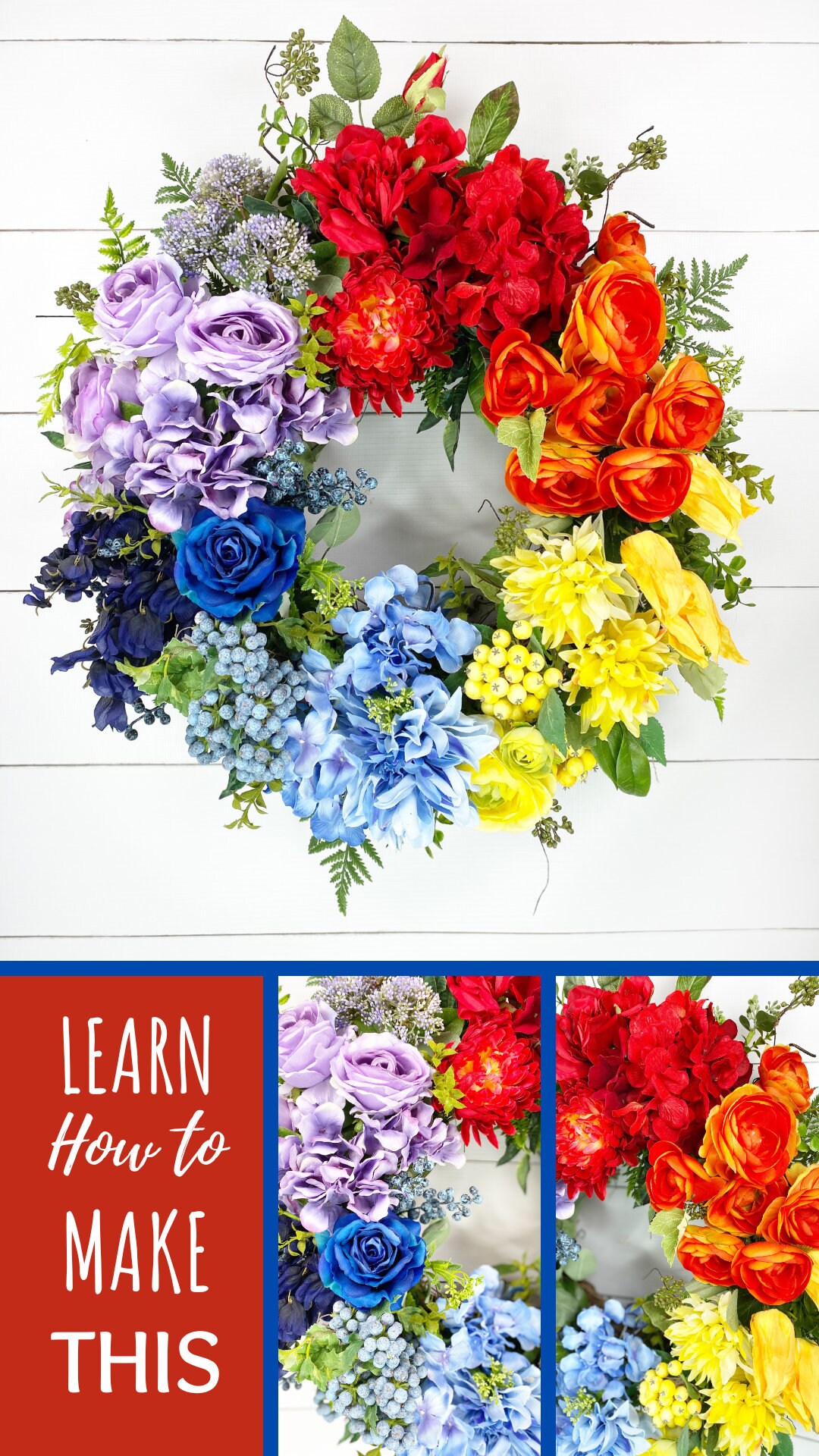 DIY Floral Wreath, Do It Yourself Wreath, Wreath Instructions, Wreath ...