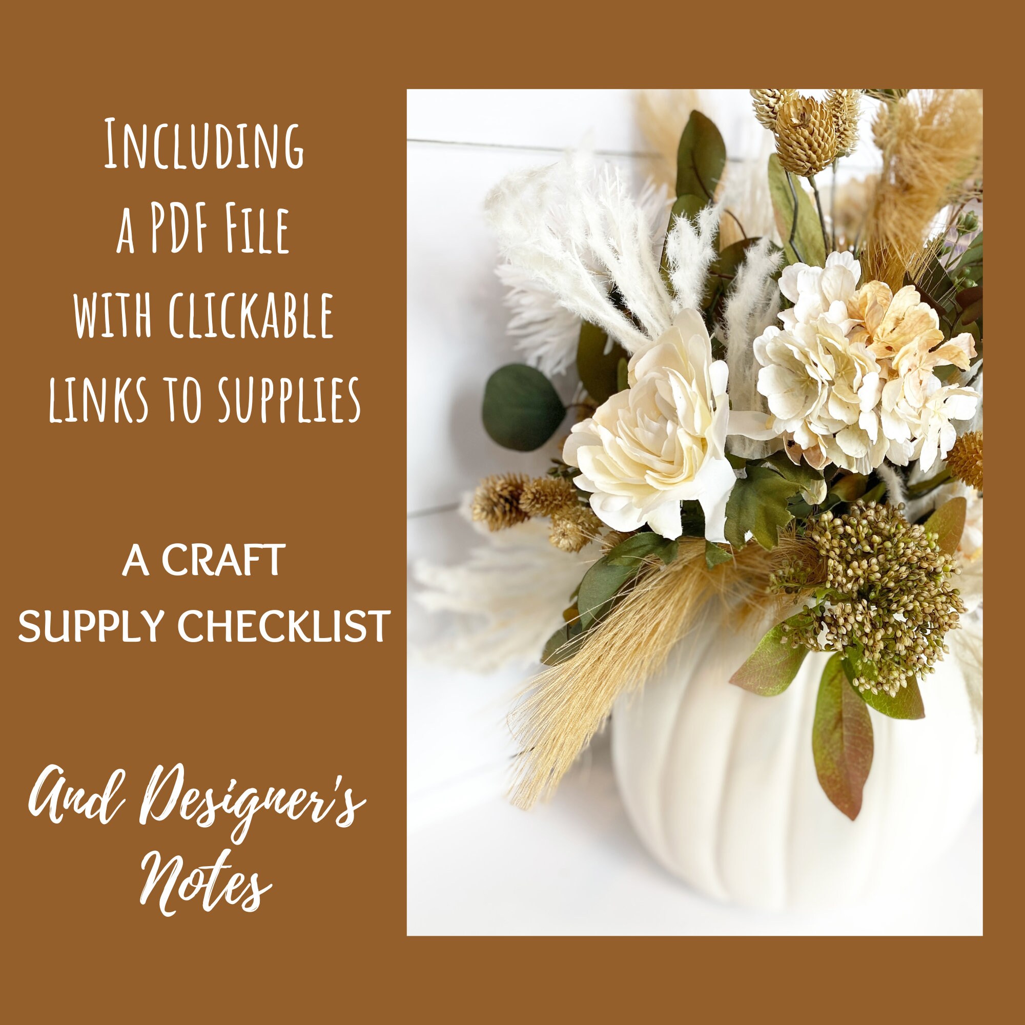 DIY Fall Centerpiece, How to Make Floral Arrangement, Step by Step ...