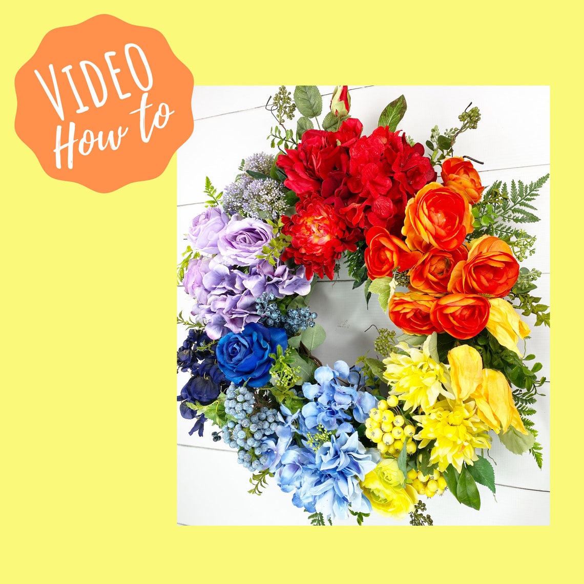 DIY Floral Wreath, Do It Yourself Wreath, Wreath Instructions, Wreath ...