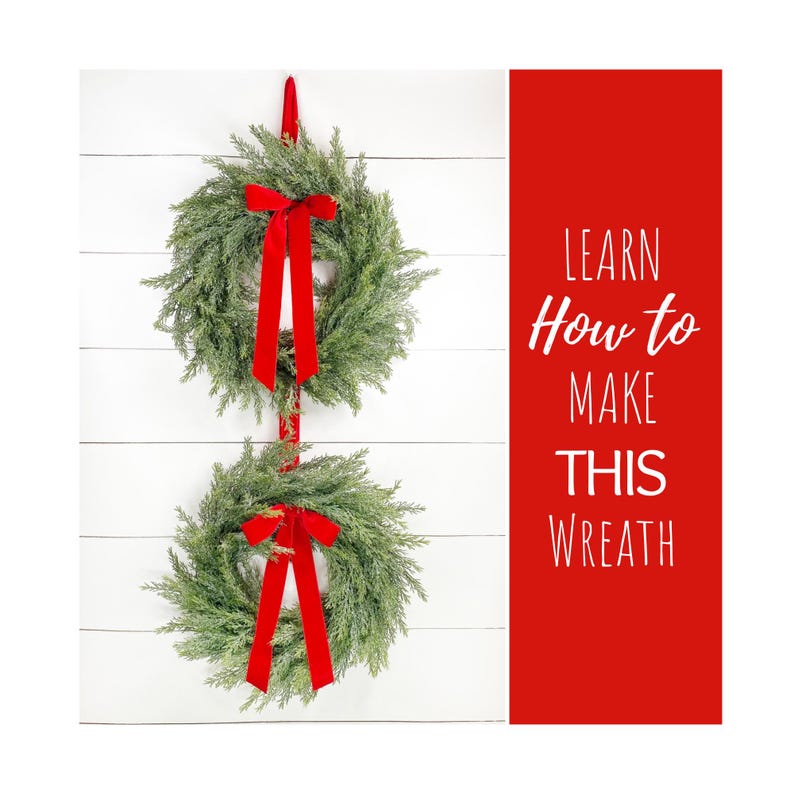 DIY Cedar Wreath, Learn to Make A Wreath, Step by Step Video Wreath Guide, Christmas Wreath ...