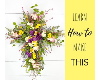 DIY Floral Wreath, Do It Yourself Wreath, Wreath Instructions, Wreath ...