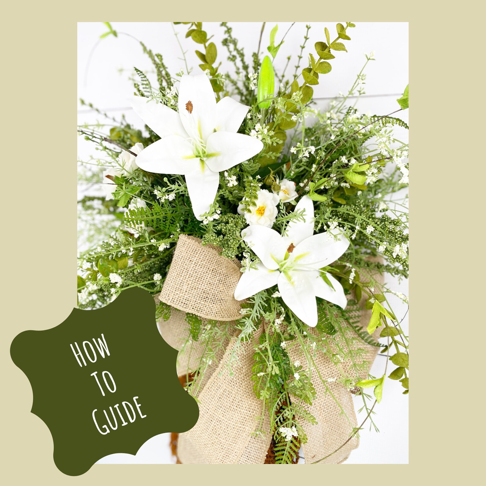 How to Make A Spring Wreath, DIY Floral Wreath , Step by Step Wreath ...