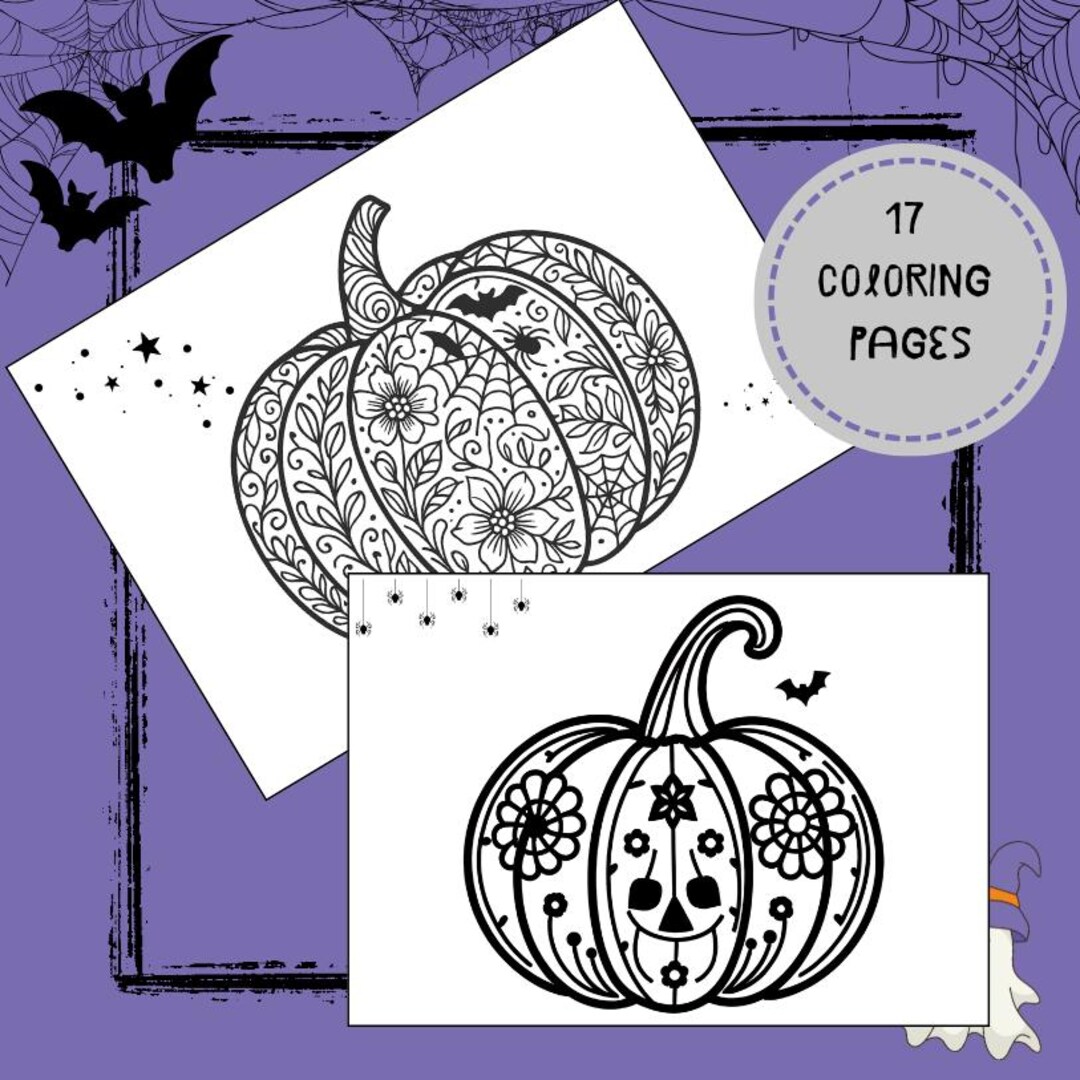 Pumpkin Mandala Coloring Page: Relaxing Halloween Art (digital Download ...