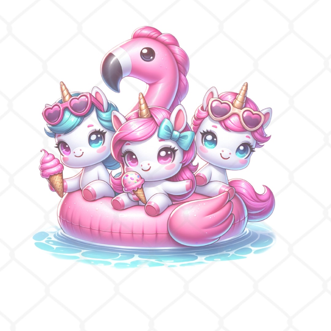Summer Vibes Unicorns Png,unicorns Sublimation Design,cute Unicorn ...