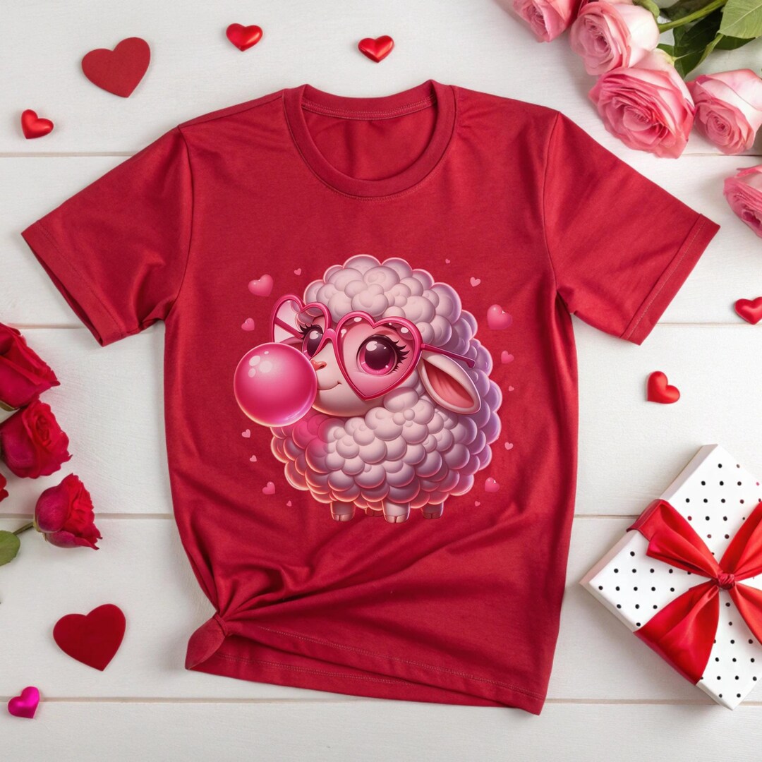 Watercolor Valentine Sheep Png,cute Valentine Sheep Png,valentine's Day ...