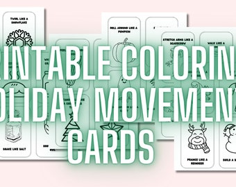 Winter Movement Cards: Printable Movement Cards for Creative Dance - Etsy