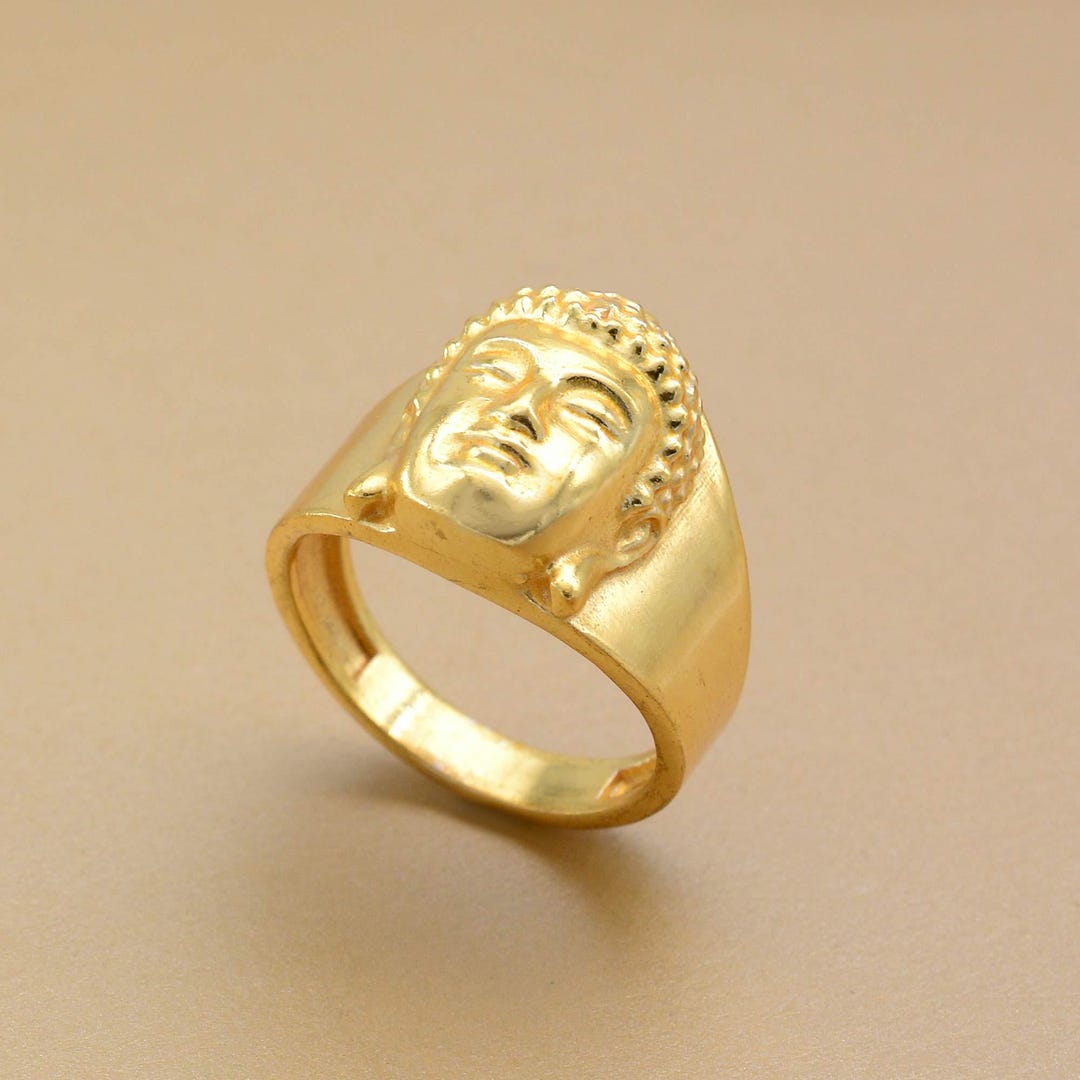 Buddha Gyan Mudra Statement Ring, Unusual Buddhist Art Ring, Handmade ...