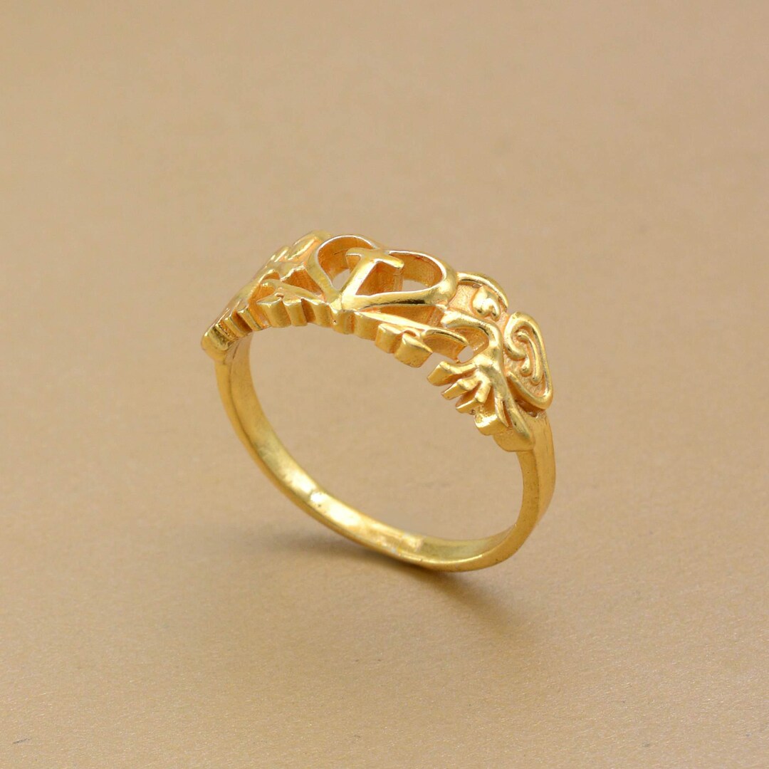 Gold Claddagh Ring: Brass Irish Symbol Jewelry, Faith Love Hope, New ...