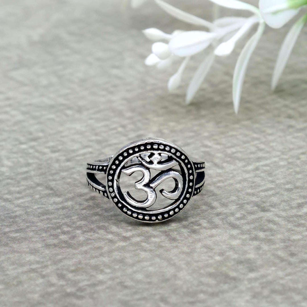 Om Ring, Sterling Silver Ring, Handmade Jewelry, Gifts. - Etsy