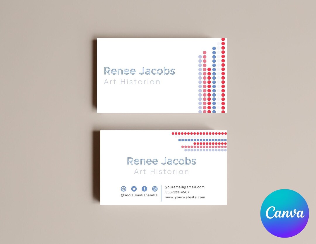 Minimalist Business Card Template, DIY Printable Business Card, Small ...