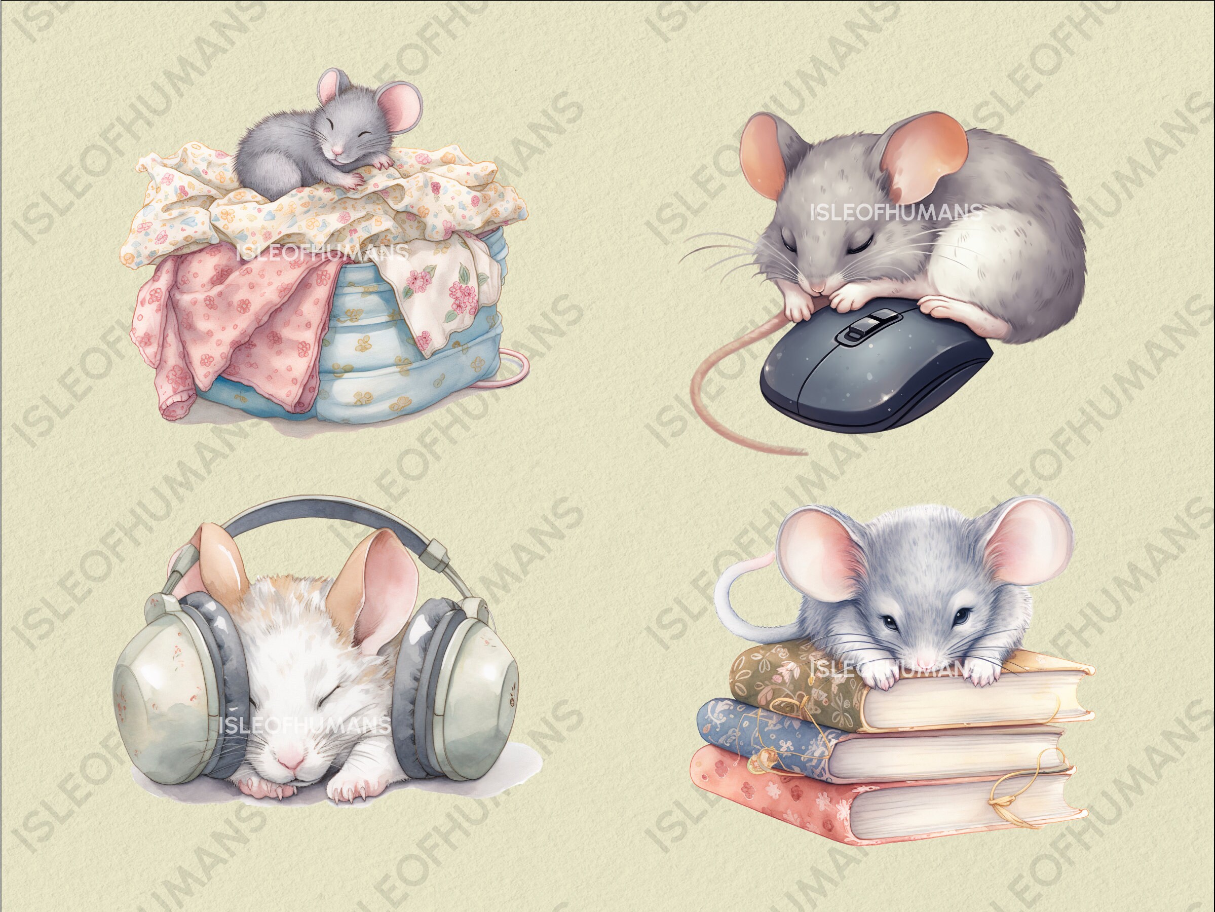 Cute Mouse Clipart: 16 Drawn Mice Illustration for Parents or Teachers ...