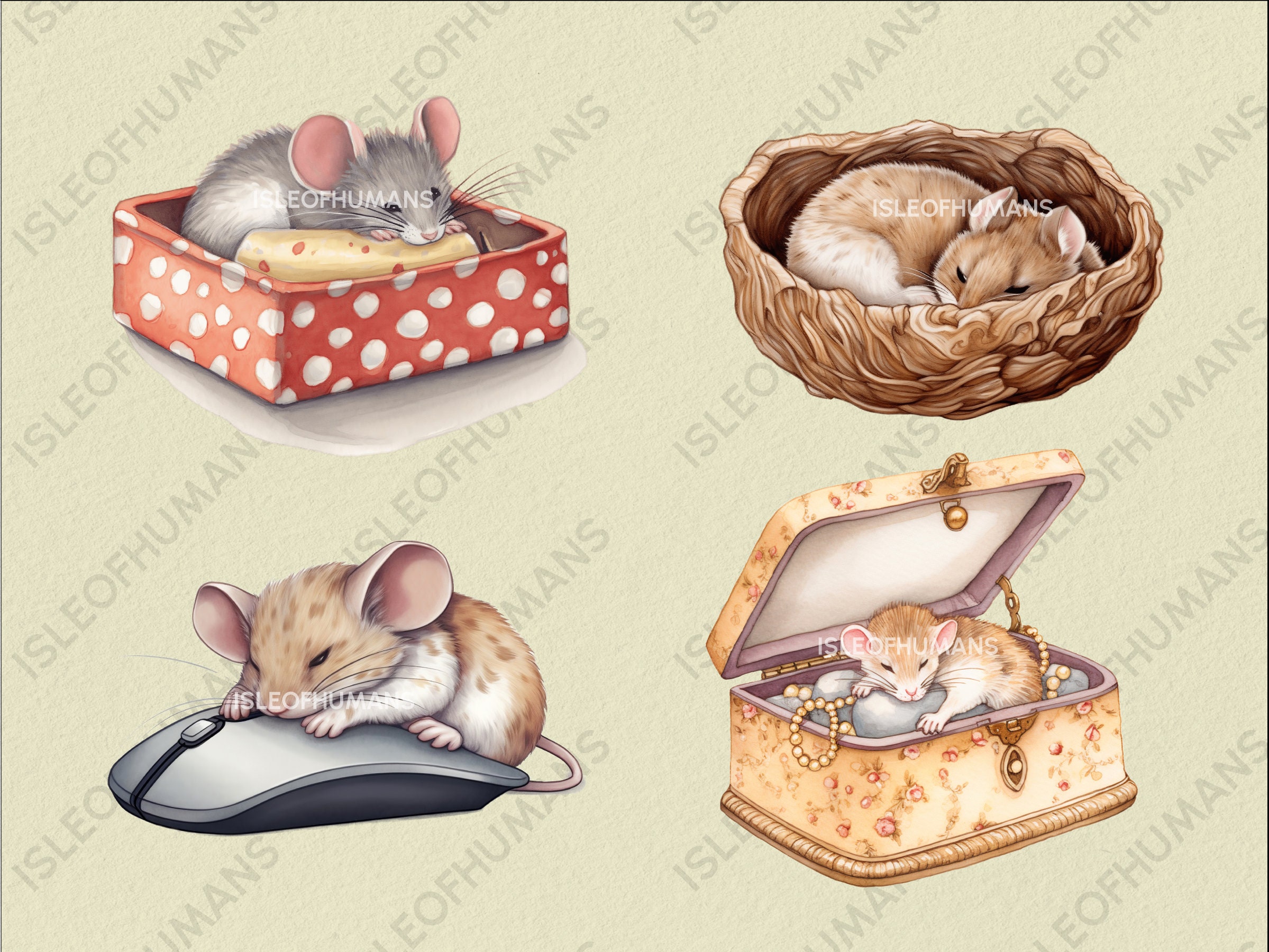Cute Mouse Clipart: 16 Drawn Mice Illustration for Parents or Teachers ...