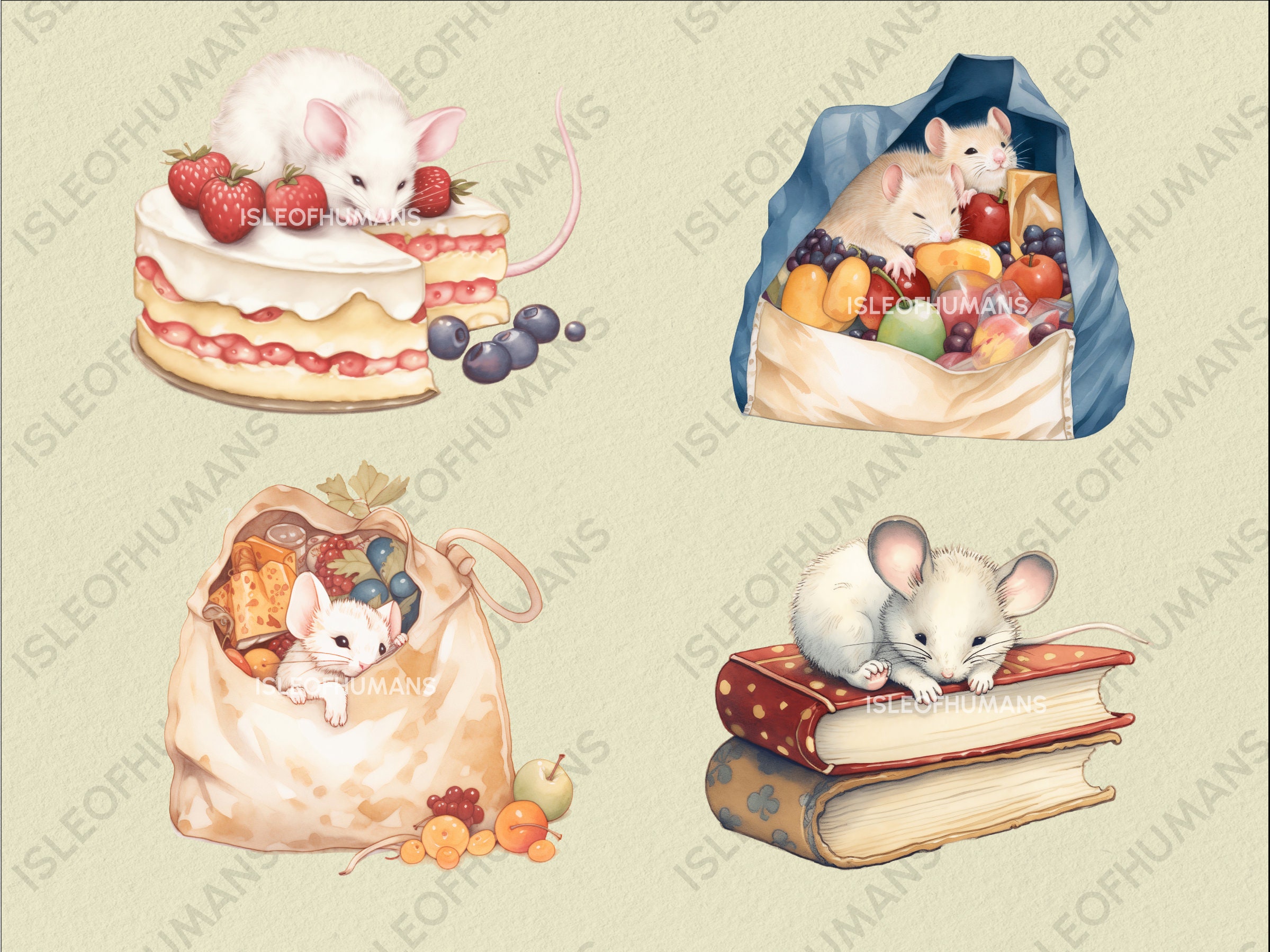 Cute Mouse Clipart: 16 Drawn Mice Illustration for Parents or Teachers ...