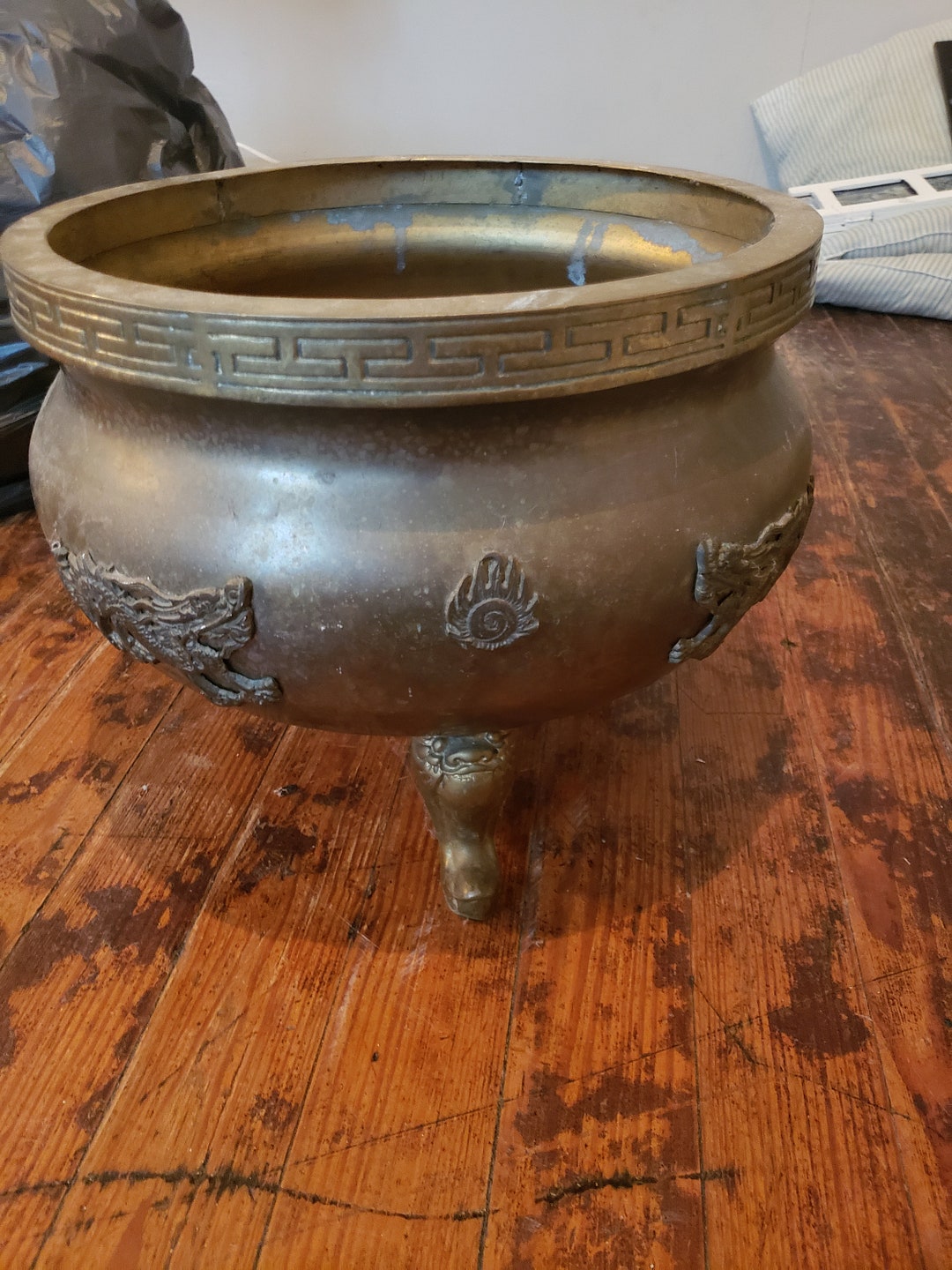 Vintage Chinese Flower Pot - Etsy