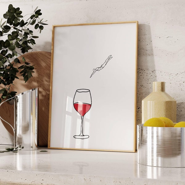 Wine Art Print - Etsy