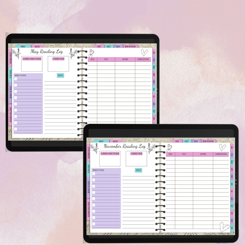 My Digital Reading Journal, Reading Planner for Goodnotes, Notability ...
