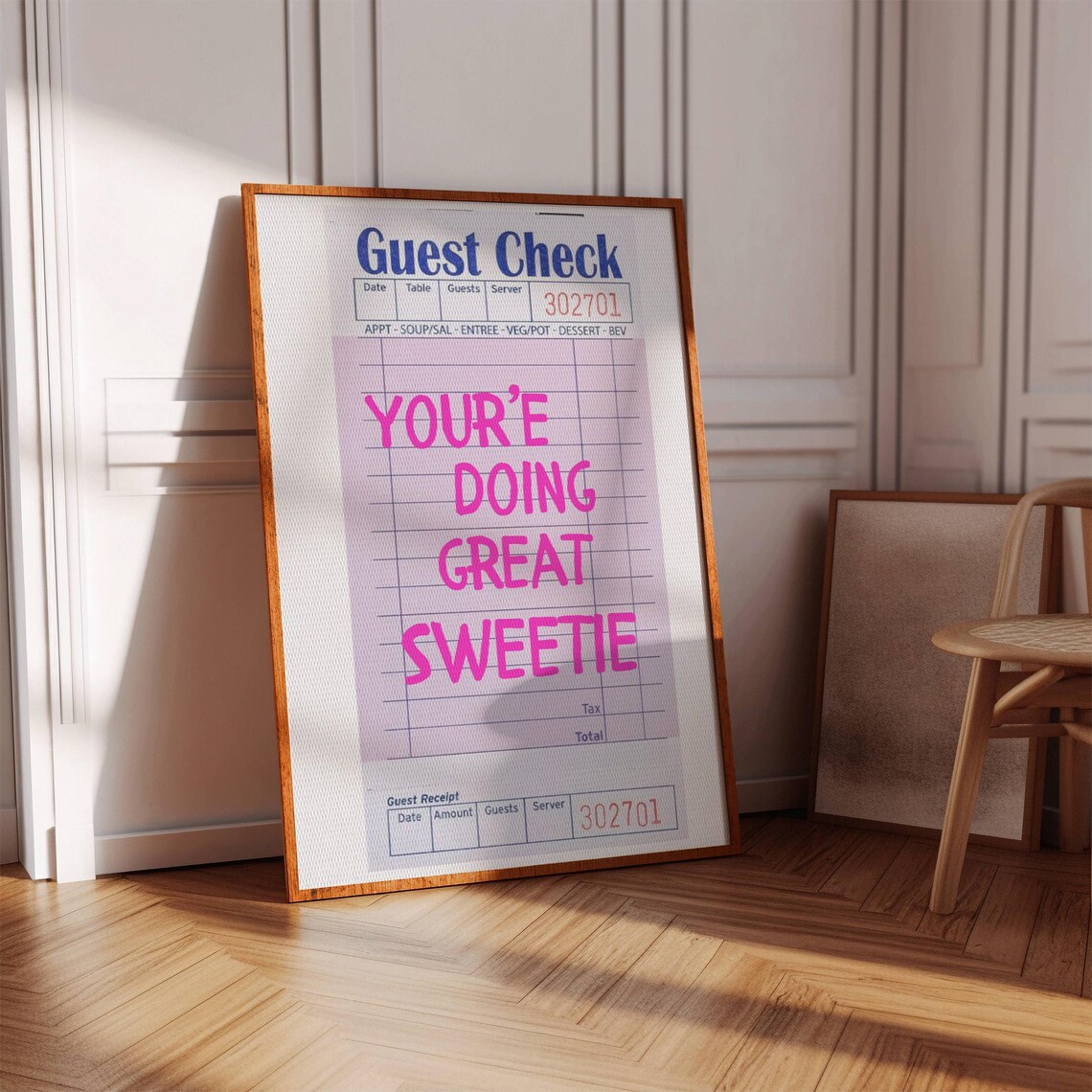 You're Doing Great Sweetie Guest Check Poster Preppy Dorm Decor, Pink ...