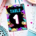 80s Party Table Numbers: Retro Theme Decorations (instant Download) - Etsy