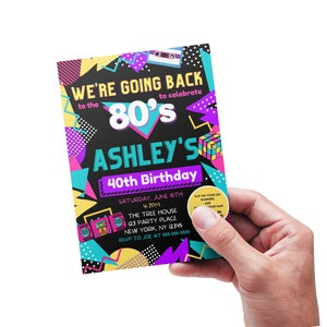 80s Party Table Numbers: Retro Theme Decorations (instant Download) - Etsy
