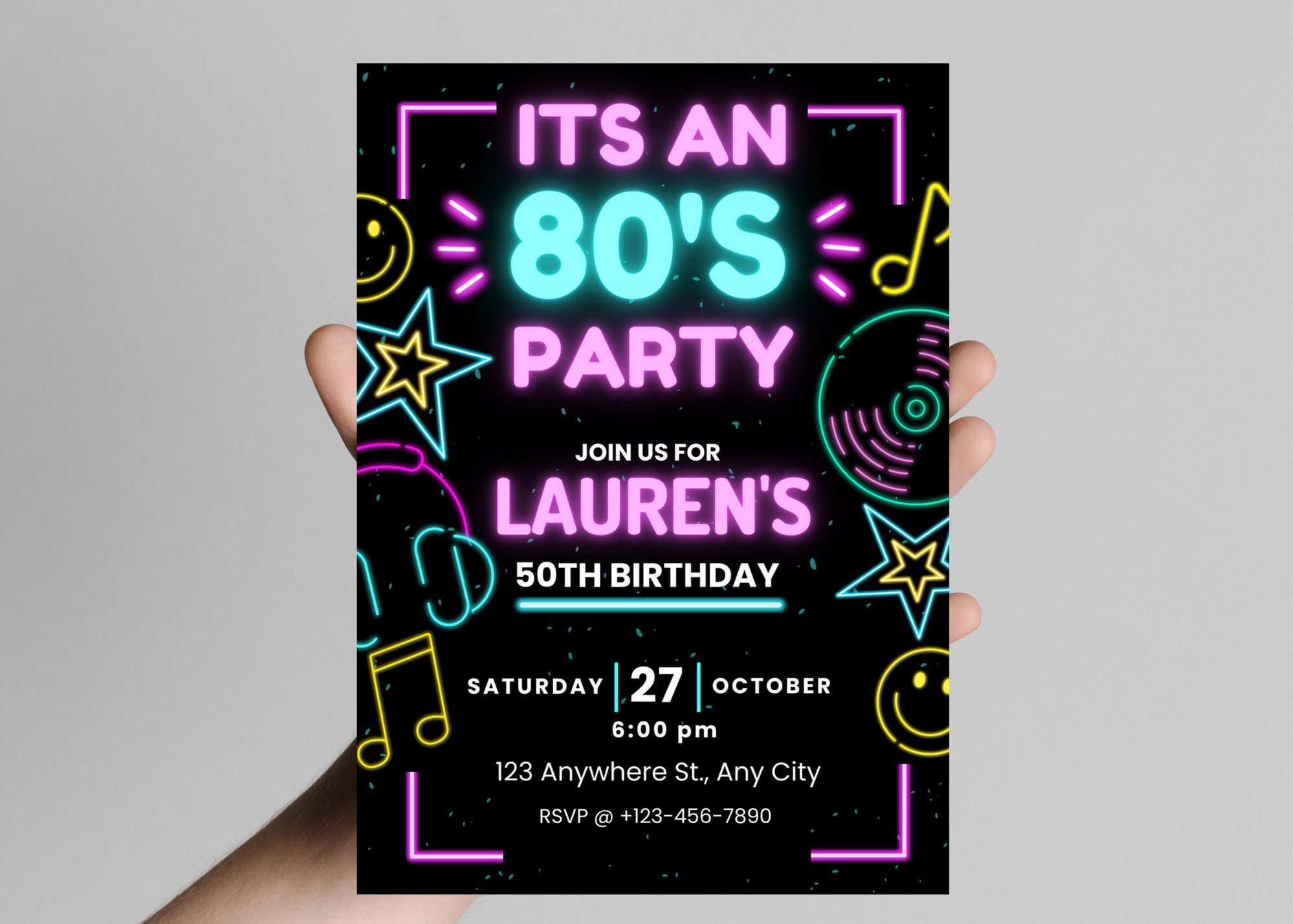 80's Theme Birthday Invitation| Back to the 80s| Decades Party ...