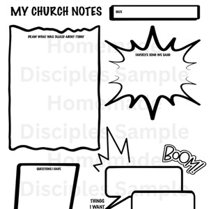 Kid's Church Notes Page INSTANT DIGITAL DOWNLOAD - Etsy