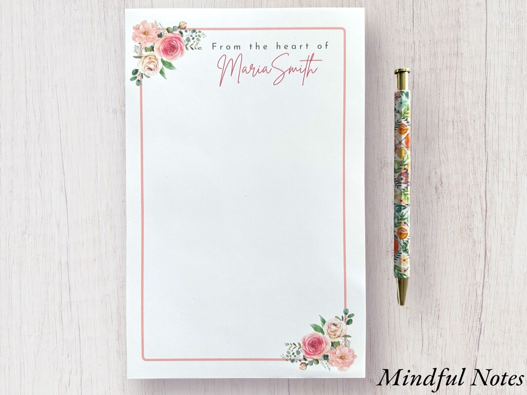 Personalized Elegant Notepad - Etsy