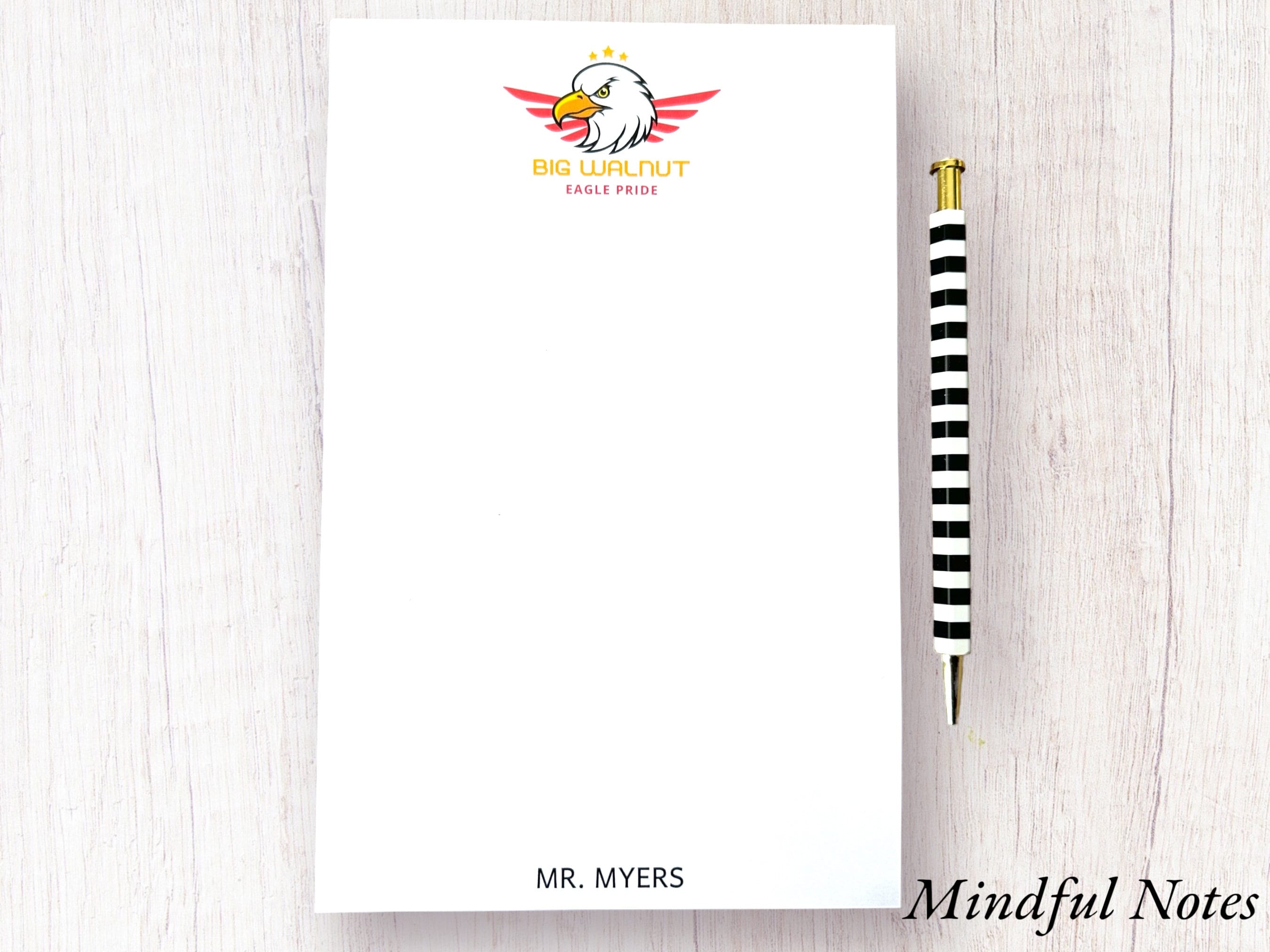 Big Walnut Eagle Personalized Notepad - Etsy