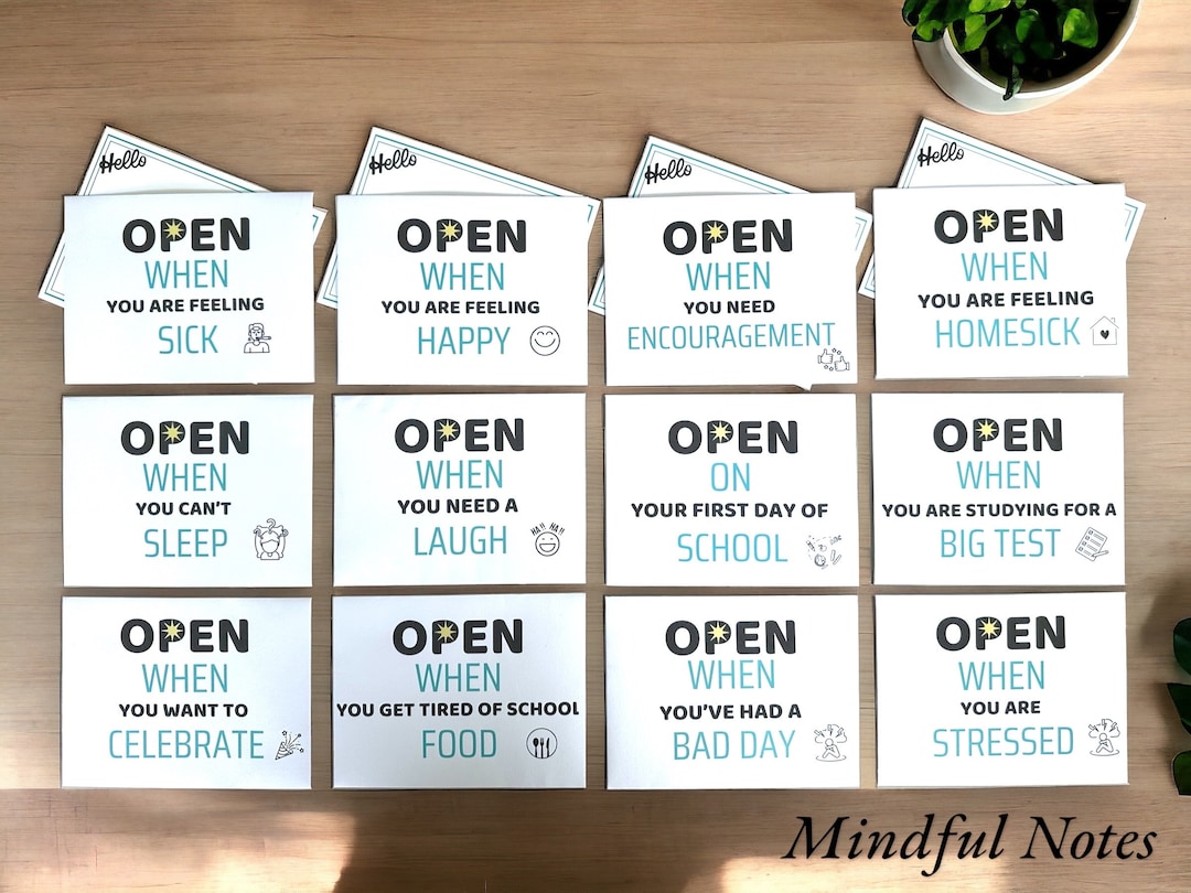 12 Open When Graduation Envelopes and Note Set, Class of 2025, High ...