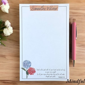 Personalized Faith Notepad, Bible Verse Gift, Mother’s Day Notepad ...
