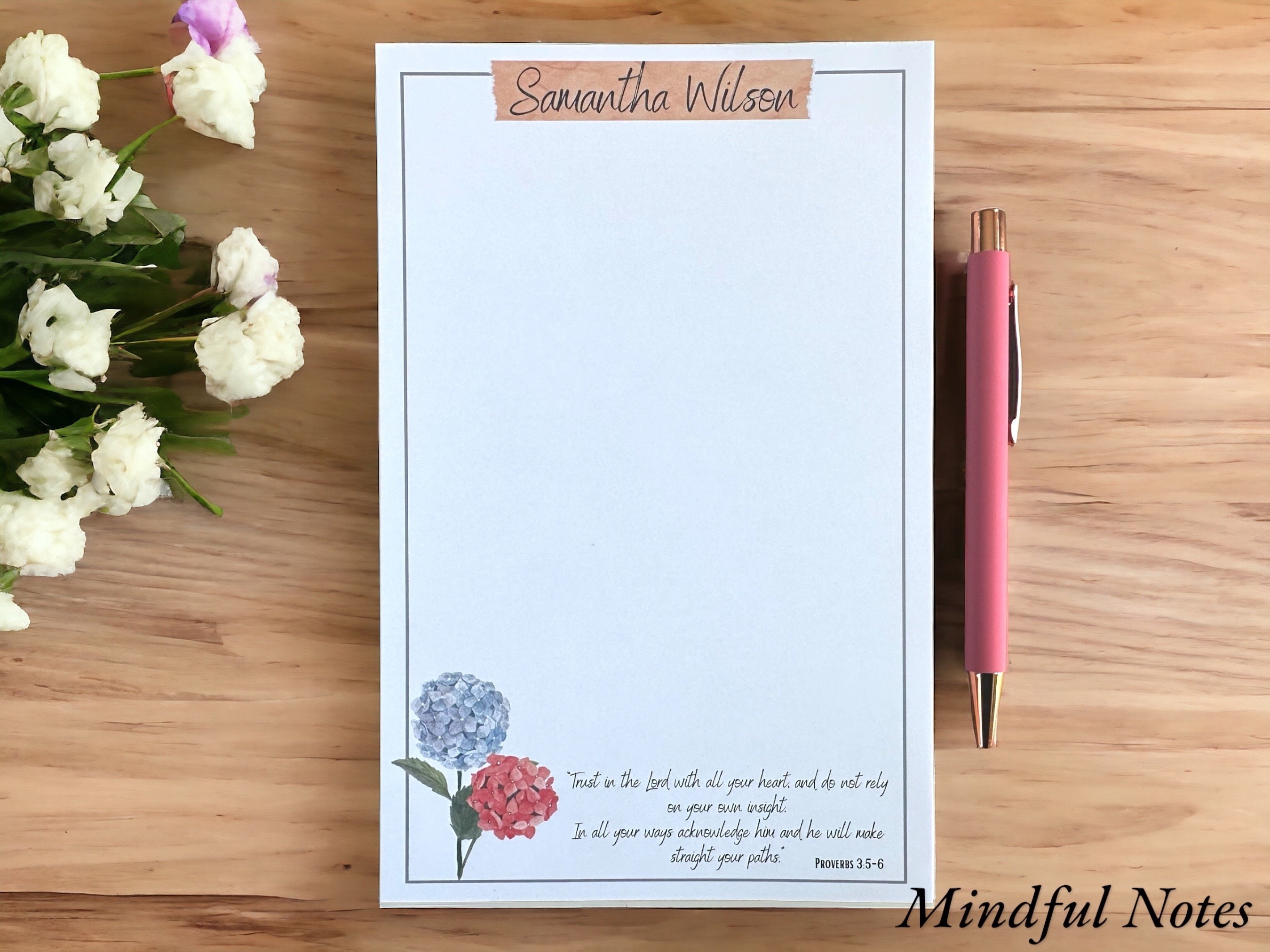 Personalized Faith Notepad, Bible Verse Gift, Mother’s Day Notepad ...