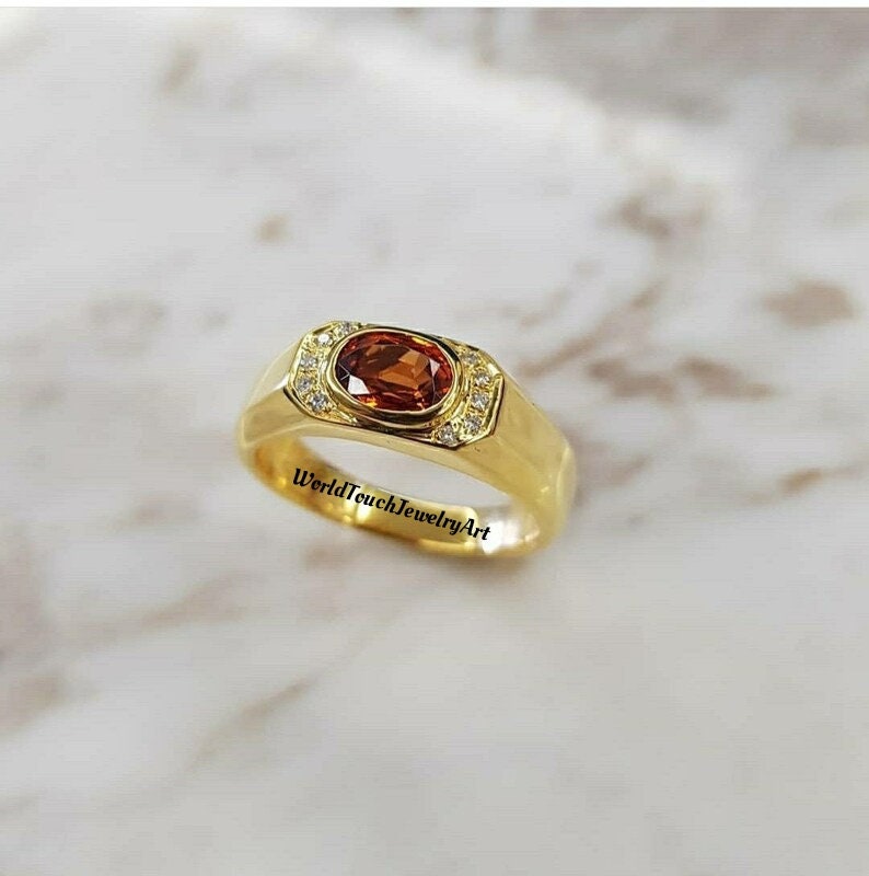 Genuine Yellow Topaz Ring-november Birthstone Ring-yellow Gemstone ...