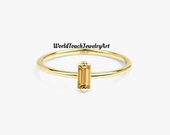Ring Genuine Yellow Topaz-november Birthstone Ring-yellow Gemstone ...