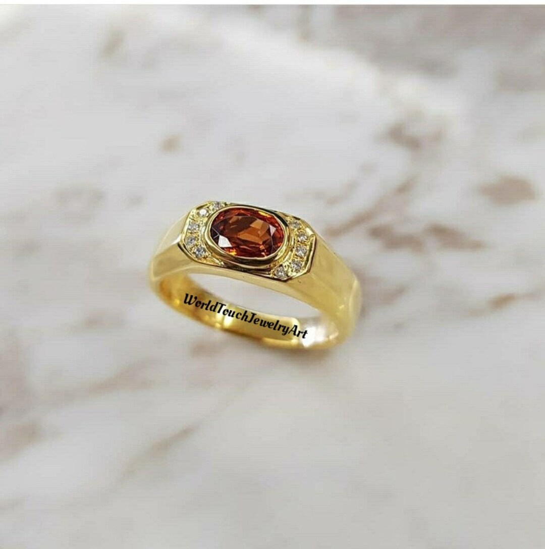 Genuine Yellow Topaz Ring-november Birthstone Ring-yellow Gemstone ...