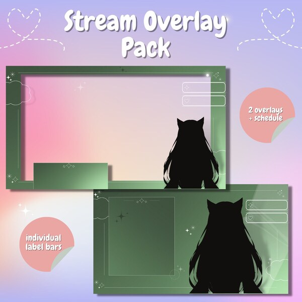 Green Vtuber Overlay - Etsy