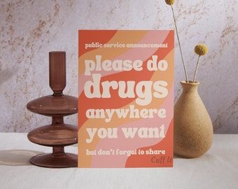 Please Do Drugs Digital Download Print Floral - Etsy