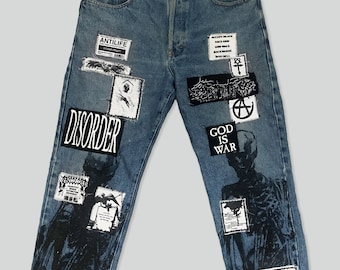 Terroriser 1 of 1 Custom Handmade Patchwork Reworked Vintage Crust Punk ...