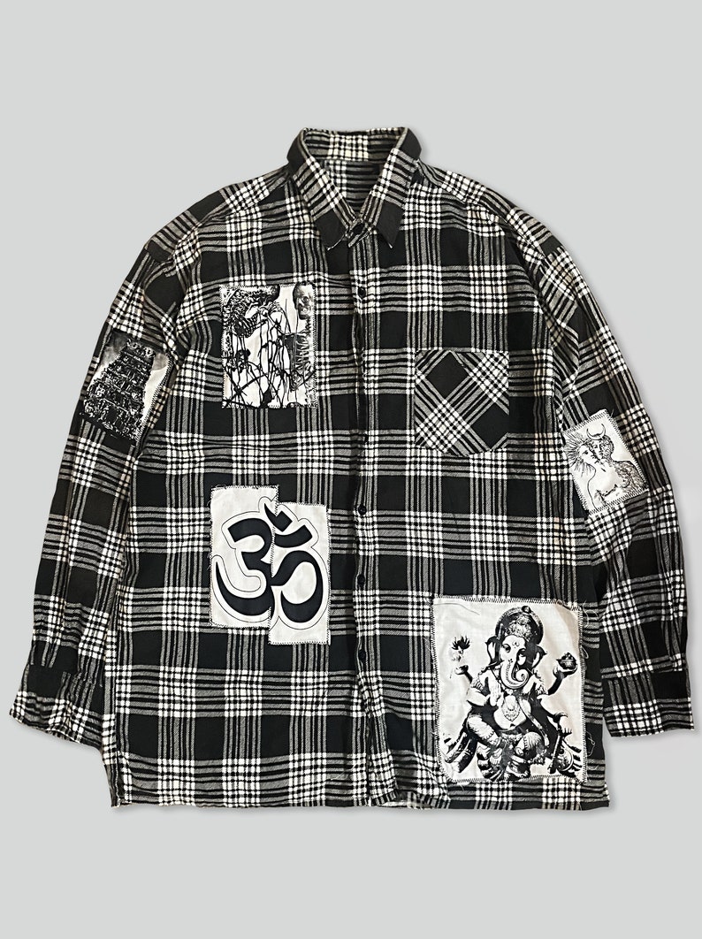 Paradise in Hell M/L 1 of 1 Custom Handmade Patchwork Reworked Vintage ...