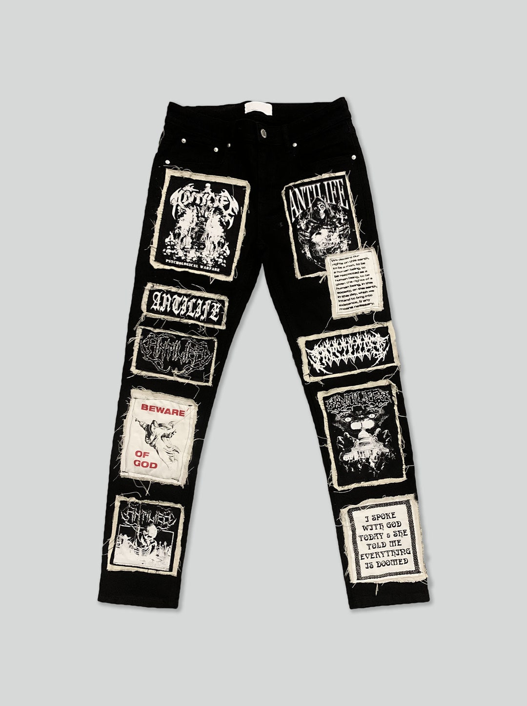 Terroriser 1 of 1 Custom Handmade Patchwork Reworked Vintage Crust Punk ...