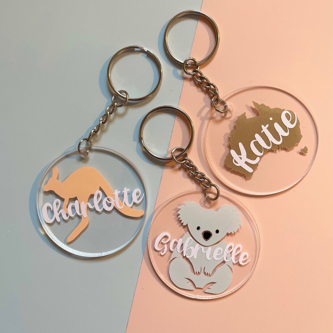 Personalised Australia Keyring, Australia Map Keyring, Personalised ...