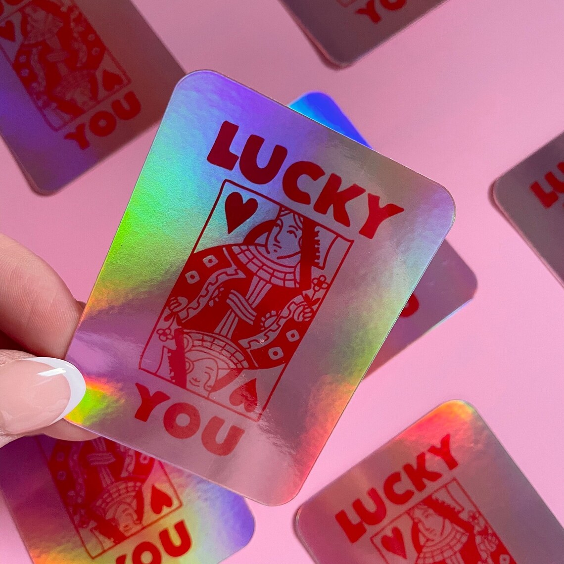 Casino Themed Las Vegas Holographic Sticker, Valentines Day Sticker ...